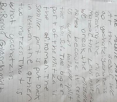 Yachatz | Passover haggadah by Akiba Academy