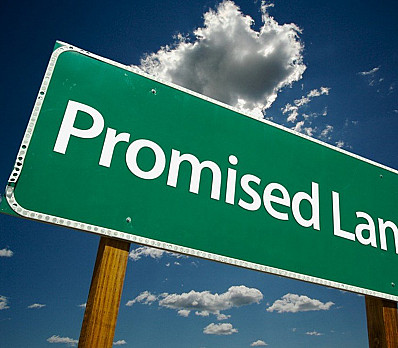 Promised Land Road Sign | Passover haggadah by Jonathan Freund