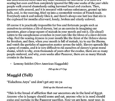 Yachatz | Passover haggadah by Ben Pagliaro