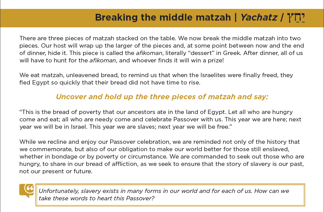 Breaking the middle matzah | Yachatz | יחַַץ | Passover haggadah by ...